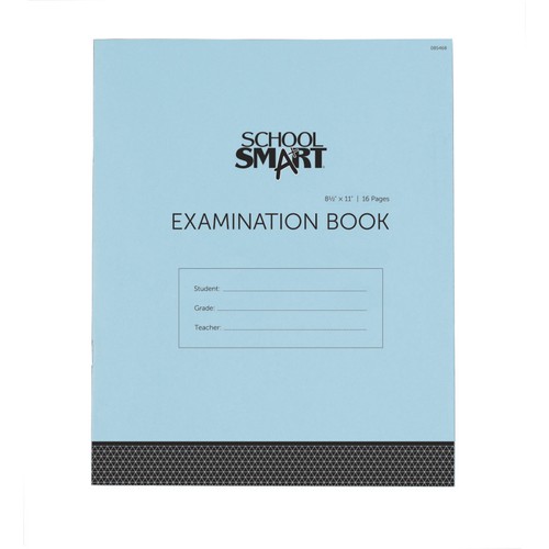School Smart Examination Blue Book with 16 Pages 8-1/2 Inches Pack of ...