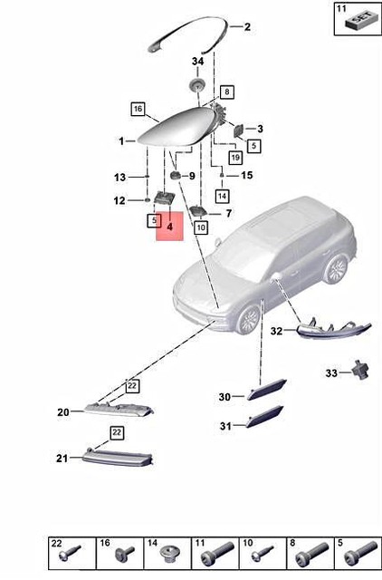 Genuine PORSCHE Cayenne 9YA Control Unit For Led Headlight 958941592 ...