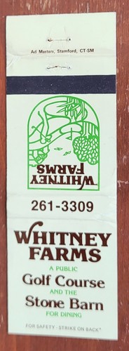 Matchcover USA Monroe Connecticut Whitney Farms Golf Course and Stone ...