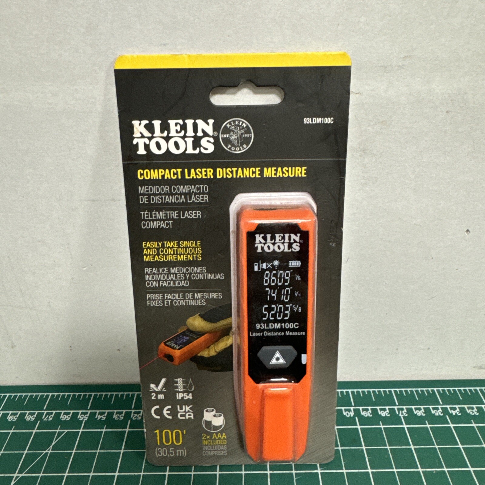 Klein Tools 93LDM100C Compact Laser Distance Measure - Orange for sale ...