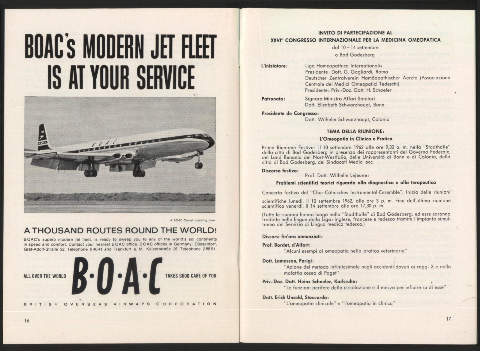 BOAC British Overseas Airways Corporation Werbung Reklame 1962 Original ...