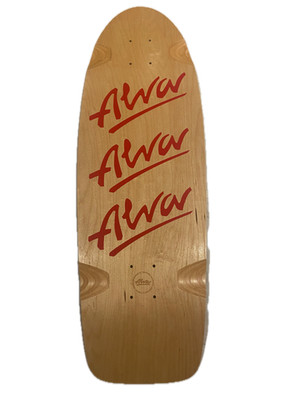 Alva Red/Plain Wood Logo 9.75in Gripped Shaped Skateboard Deck | eBay