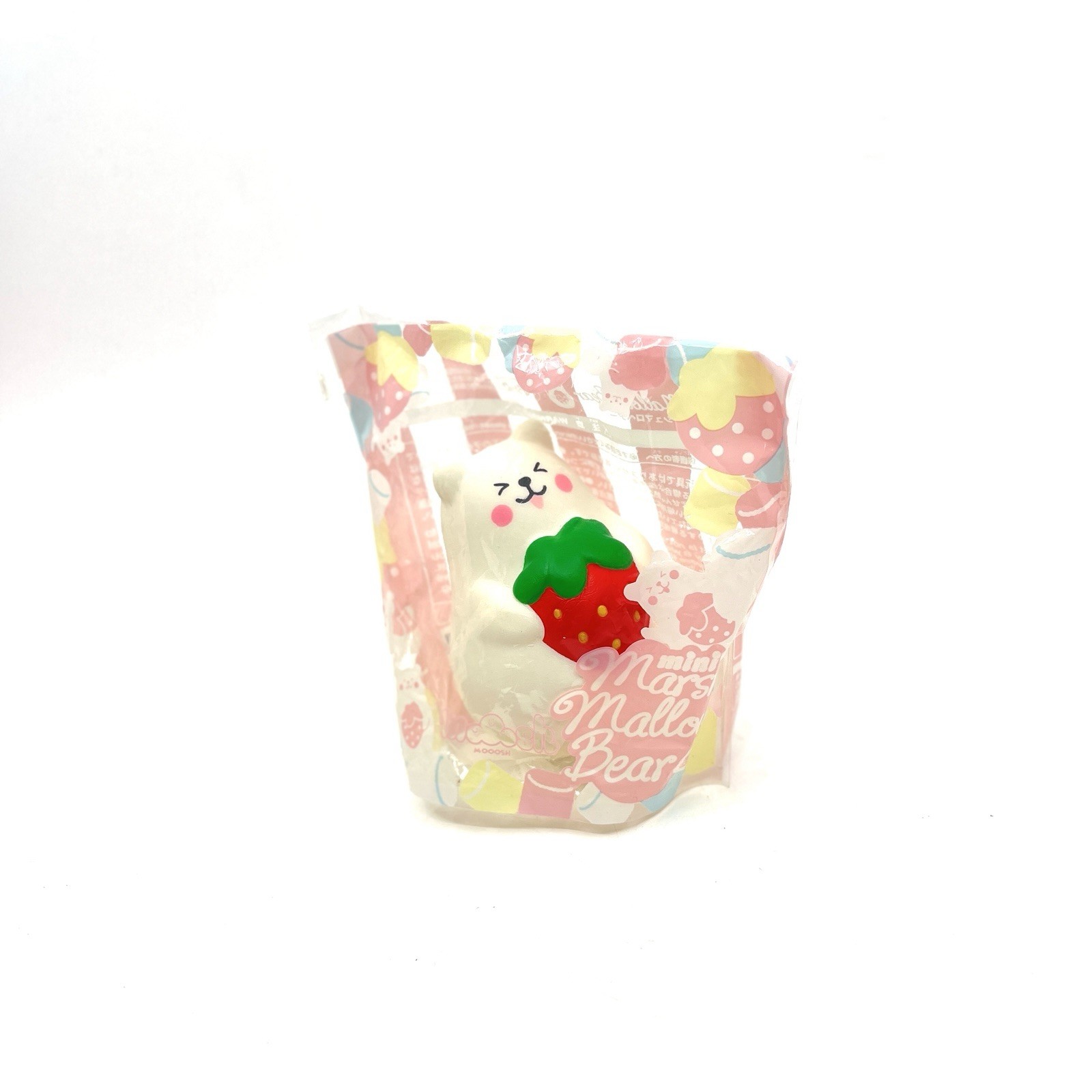 iBloom Mini Marsh Mallow Bear Squishy – Strawberry – Smiling Face – 5 ...