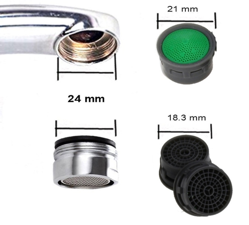 2 pcs Faucet basin tap aerator 20mm plastic insert replacement.For 22 ...