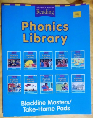 Houghton Mifflin Reading: Phonics Library Black Line Masters Level K ...