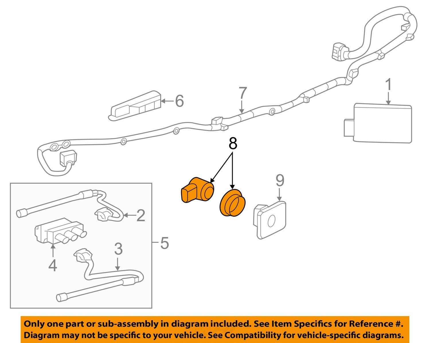 GM OEM 16-24 Cruze Rear Bumper Bumper Components-Reverse Sensor ...