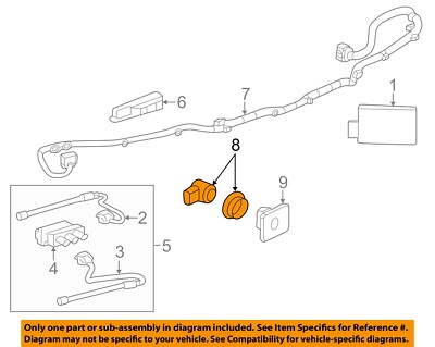 Chevrolet GM OEM Parking Aid Backup Back Up Reverse Proximity-Sensor ...