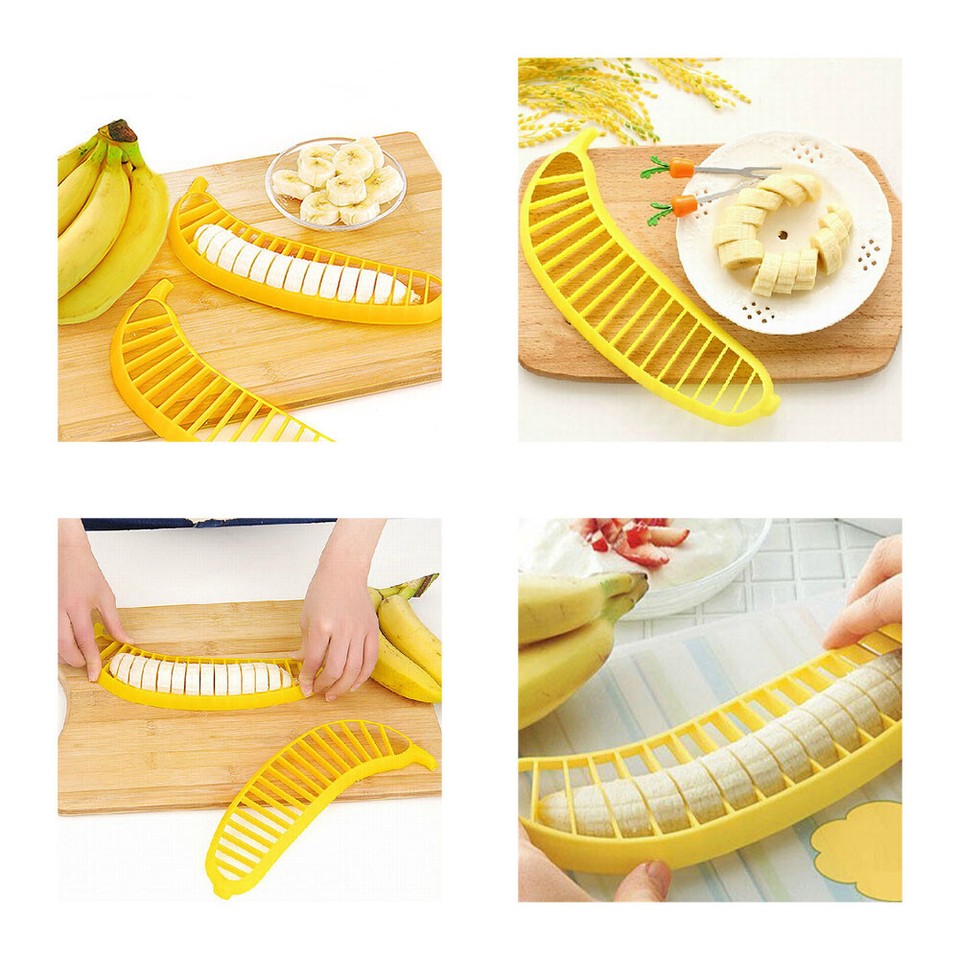 Practical Banana Cutter Fruit Slicer Chopper kitchen Gadgets Tools | eBay