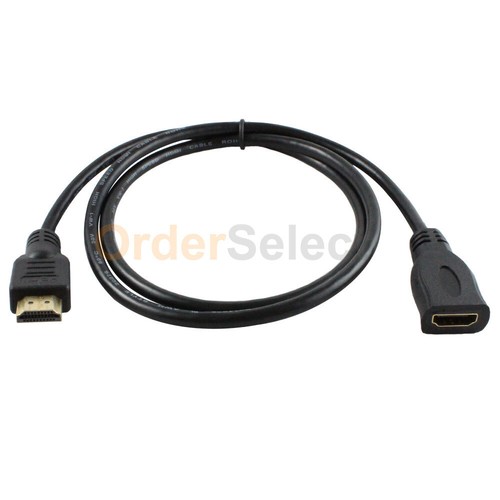 HDMI Extension Cable Male to Female HDMI Cable Extender Adapter 3D 4K x ...