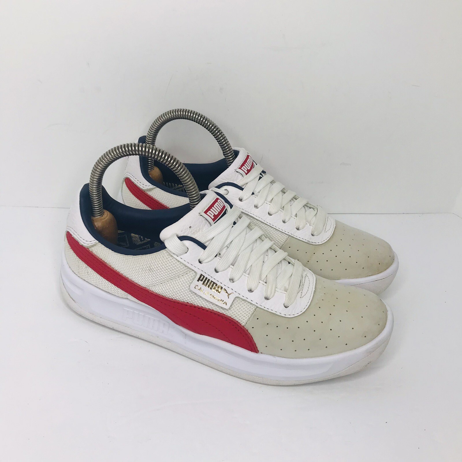 Puma California Classic Perforated Comfort Shoes Women’s 8.5 Red White ...