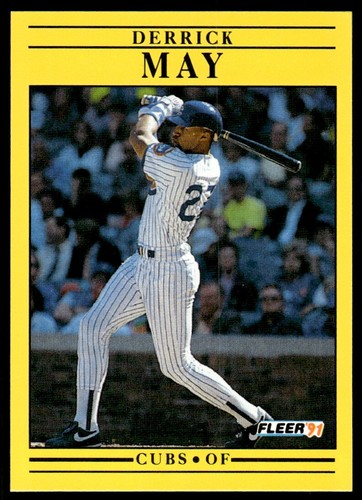 1991 Fleer Baseball Card Derrick May Chicago Cubs #427 | eBay