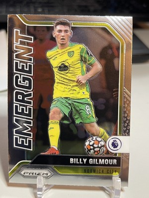 BILLY GILMOUR 2021-21 Prizm Premier League EMERGENT Base #21 Norwich ...