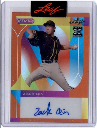 2022 Leaf Vivid Autograph Zack Qin Proof RC Rookie AUTO 1/1 San Diego ...