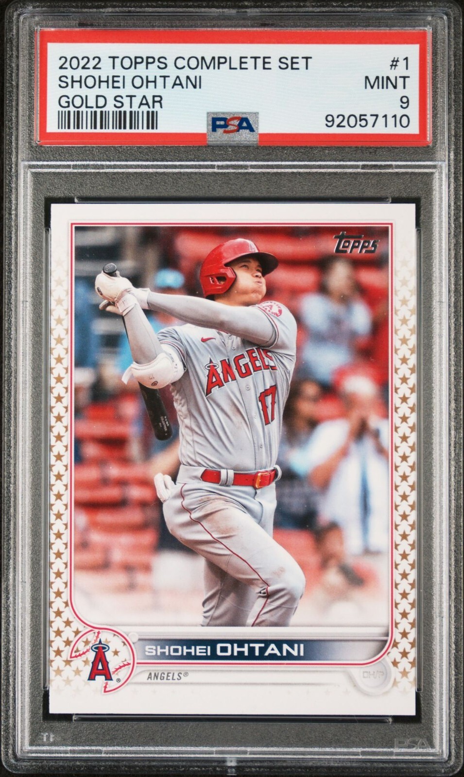 2022 Topps Complete Set #1 Shohei Ohtani Gold Star Batting PSA 9 MINT ...