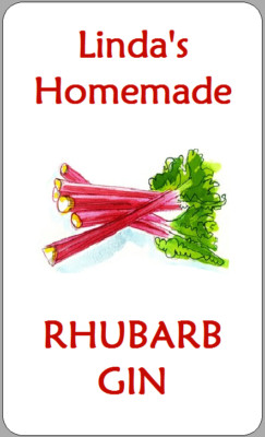 Personalised Homemade Rhubarb Gin Vodka Stickers Labels for Home Drinks ...