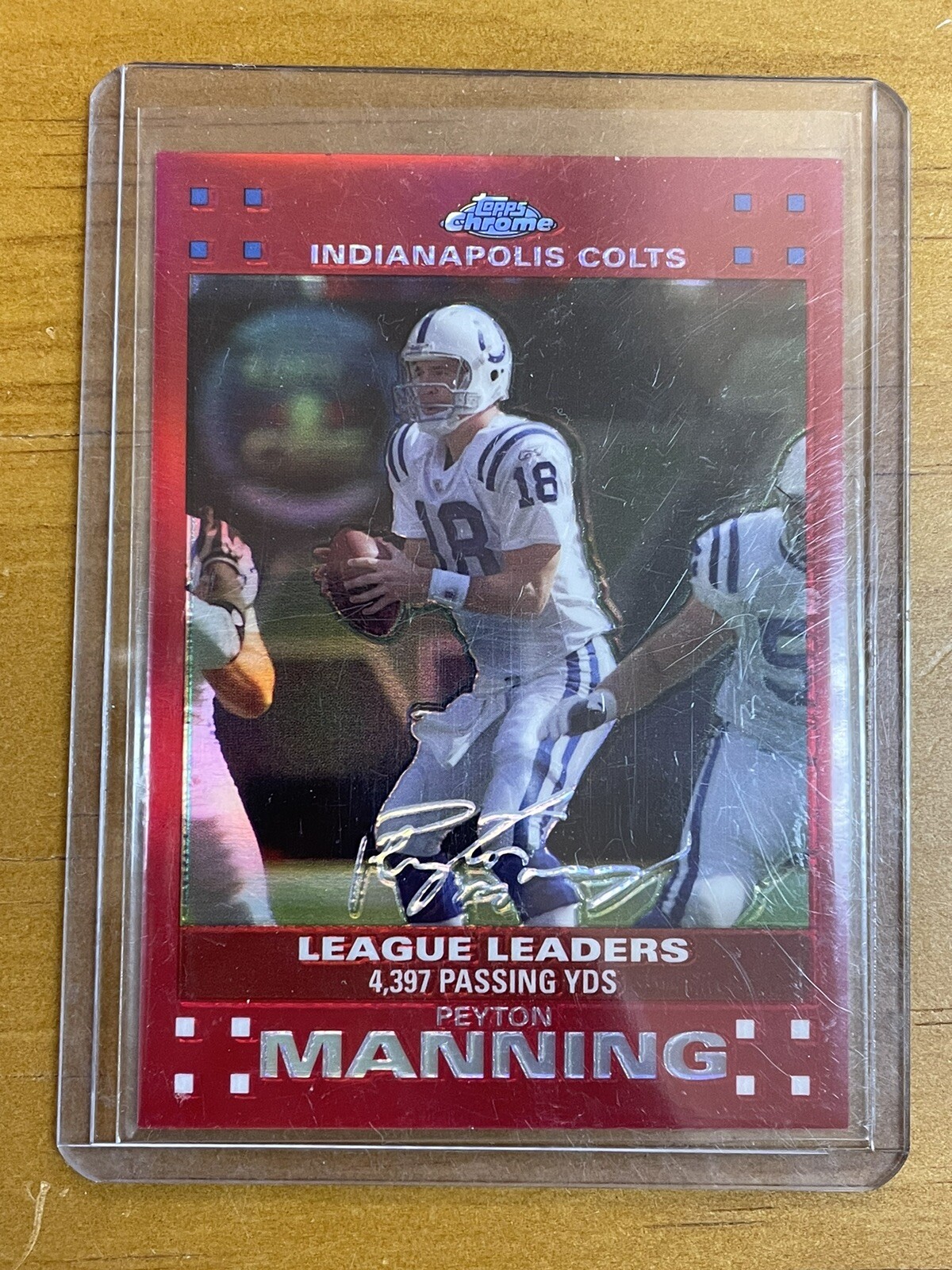 2007 Topps Chrome League Leaders Peyton Manning #TC96 79/139 Red | eBay