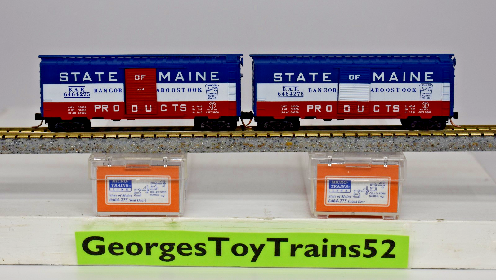 MTL MICRO-TRAINS N LOWELL SMITH SP RUN PAIR STATE OF MAINE BC 6464-275 ...
