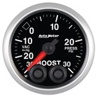 Auto Meter Boost/Vacuum Gauge 5677; Elite Boost/Vacuum 30 inHg to 30 ...