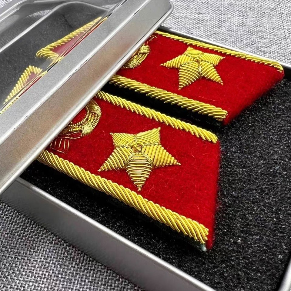 Pair Chinese Army Type 55 Rank Badge Supreme Commander Collar insignia ...