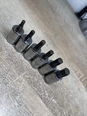 Vintage MAC TOOLS 3/8" DRIVE Short Metric BIT SOCKET DRIVER SET 4,5,6,7 ...