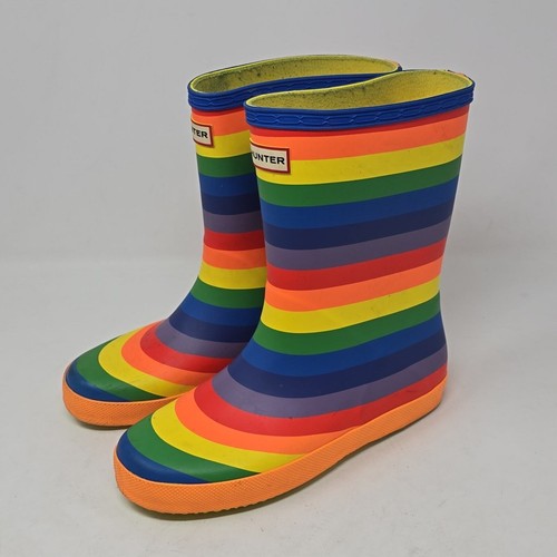 Hunter Kids Wellies Rainbow Unisex Waterproof Boot Multi-Color Boy 3 ...