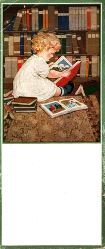 Advertising Ink Blotter: Child Reading Book 9" x 4" | eBay