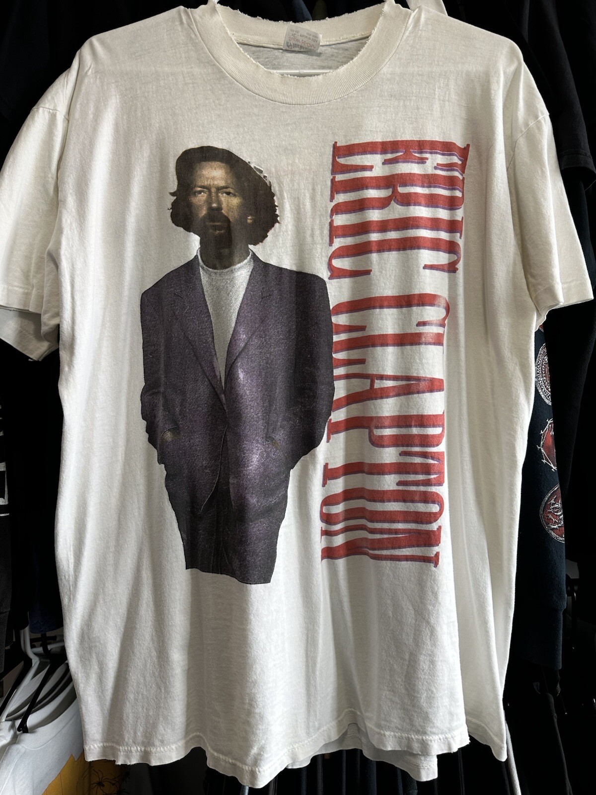 Eric Clapton Journeyman Tour 1990 90s X-Large XL Blue… - Gem