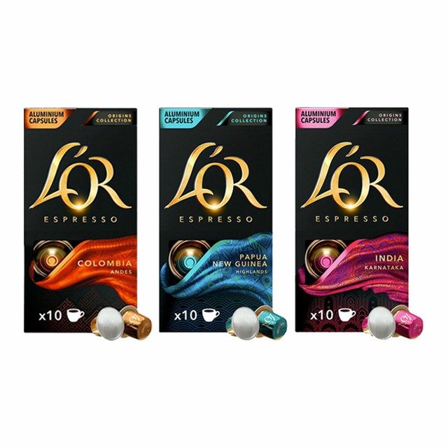 L'OR LOR Nespresso Compatible Capsules 9 OR ABSOLU 100 Coffee Pod B.B ...