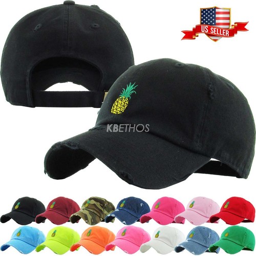 Pineapple Embroidery Dad Hat Baseball Cap Unconstructed | eBay