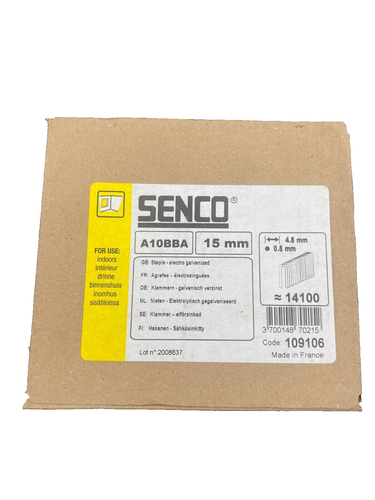 SENCO 109106 A10BBA 15mm AGRAFES ELECTROZINGUEES 14100pcs x2pc | eBay