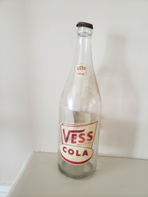 Vess Cola soda pop bottle 28 oz w/ Metal Cap Tampa, FL 12"h Vintage | eBay