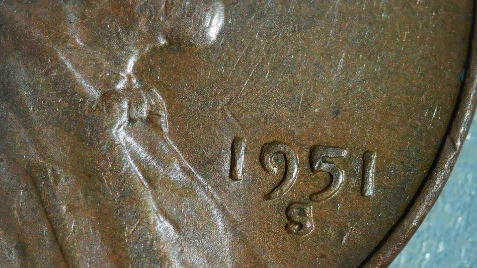 "ERROR" 1951-S Lincoln Wheat Cent “L” on Rim Edge Mint Error "S" OVER ...