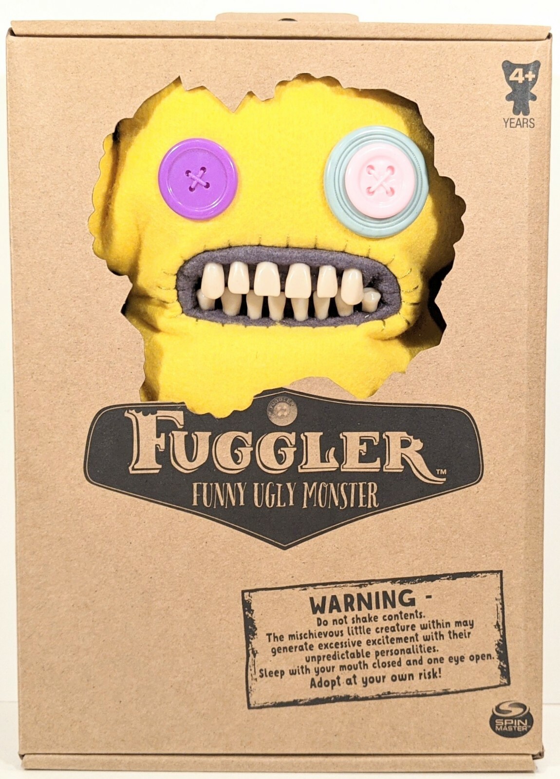 Series 2 Fuggler Yellow Grumpy Grumps 9" Funny Ugly Monster Spin Master ...