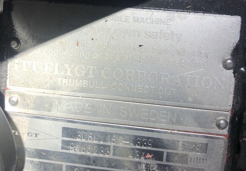 ITT FLYGT 3085 1690 RPM 2.2 KW 3 HP SUBMERSIBLE 3” WELL SEWAGE SLOP ...