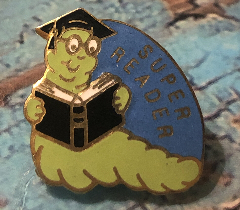 Vintage SUPER READER Reading Book Graduation Grad Wor… - Gem