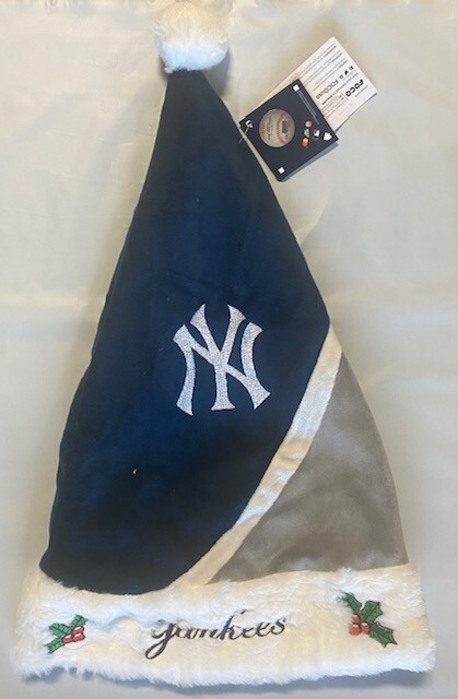 New York Yankees Team Logo Holiday Plush Santa Hat NEW! NWT Christmas ...