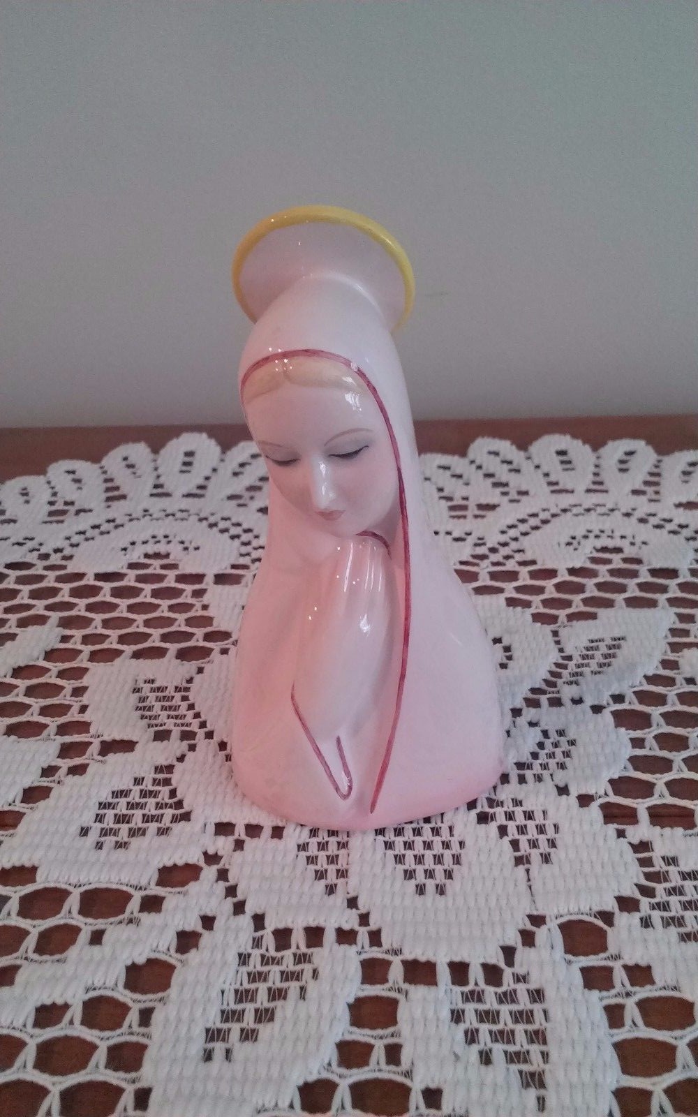 Vintage Giovanni Ronzan Lenci Madonna Mary Porcelain Bust Figurine ...