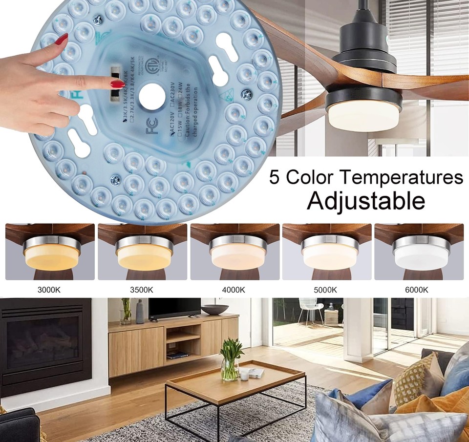 24W Dimmable LED Light Engine Retrofit Kit for Ceiling Fan Light LED ...