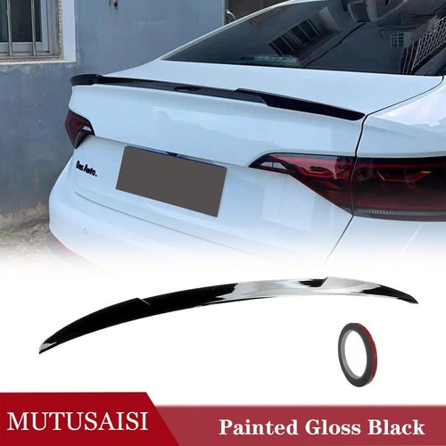 PAINTED BLACK REAR LIP SPOILER WING FOR 2019-24 VW VOLKSWAGEN JETTA GLI ...