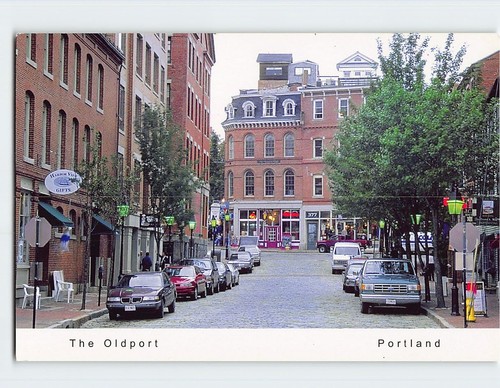 Postcard Street Scene Oldport Portland Maine USA | eBay