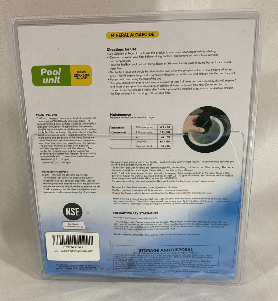 Pool R+X+ Black 331066 - Treats 20K-30K gallons | eBay
