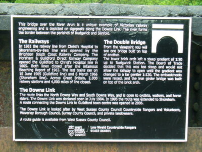 Photo 6x4 Double Bridge Sign Rudgwick West Sussex's metal sign on th ...