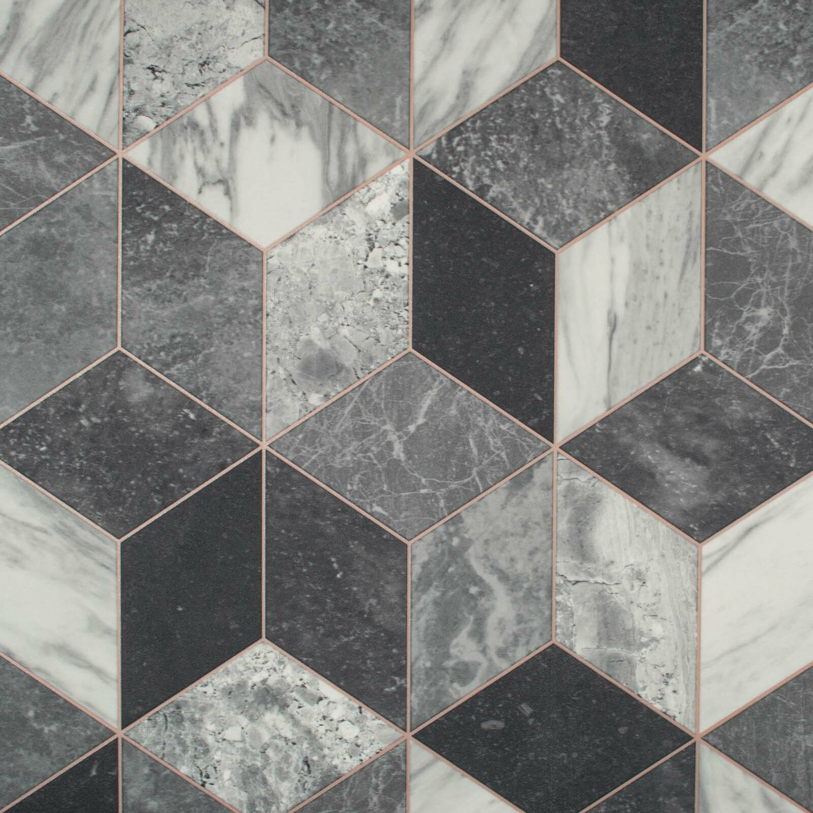 Vinyl Flooring Patterned Tile Effect Felt Backed R11 Lino Kitchen ...