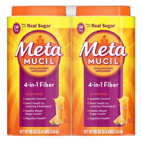 Metamucil MultiHealth Fiber 260 Doses Orange Smooth with Real Sugar Exp ...