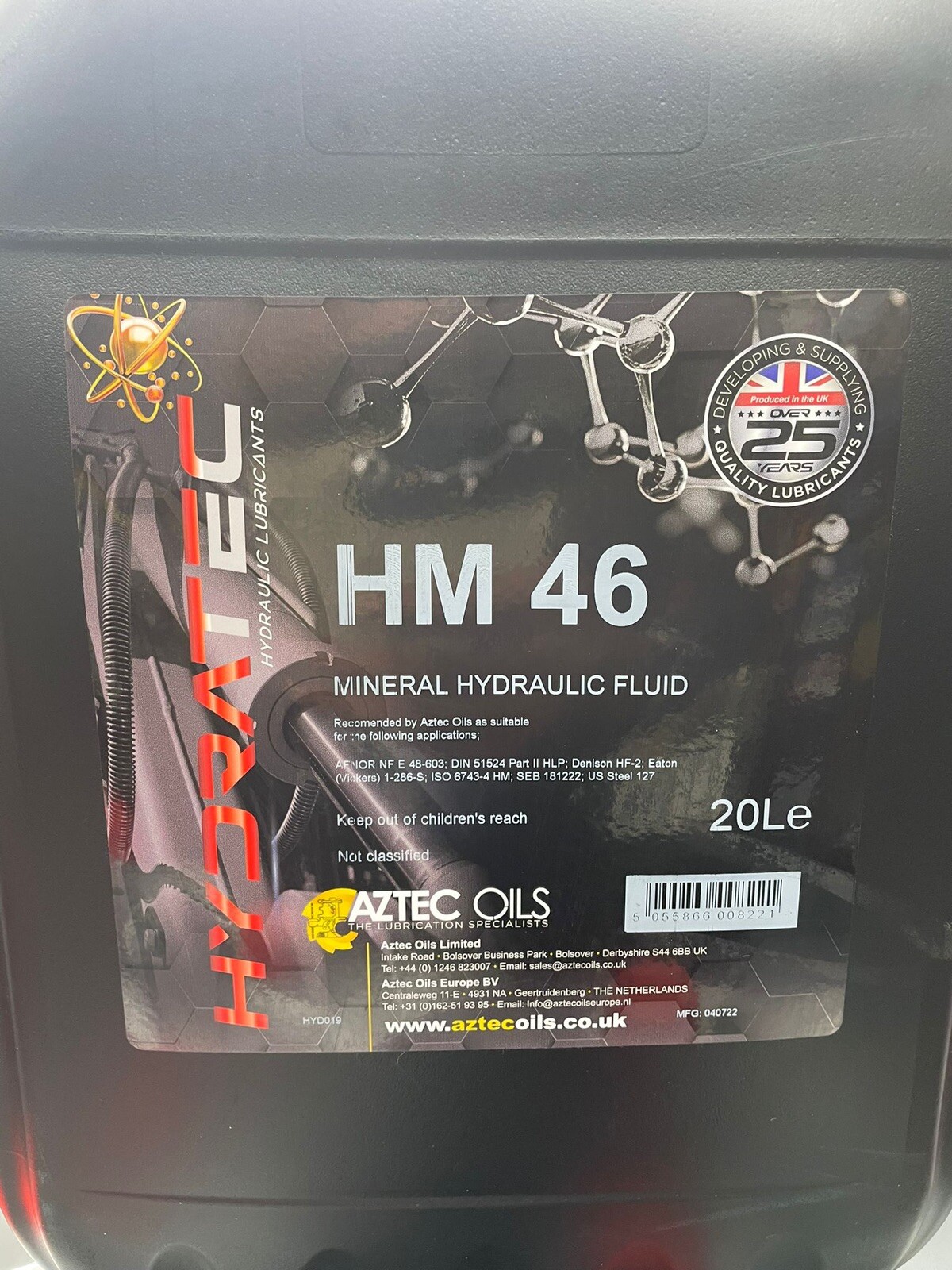 Hydraulic Oil 20 (1x20) Litre Hydro Iso Hlp 46 Not Mannol HM 46 | eBay UK