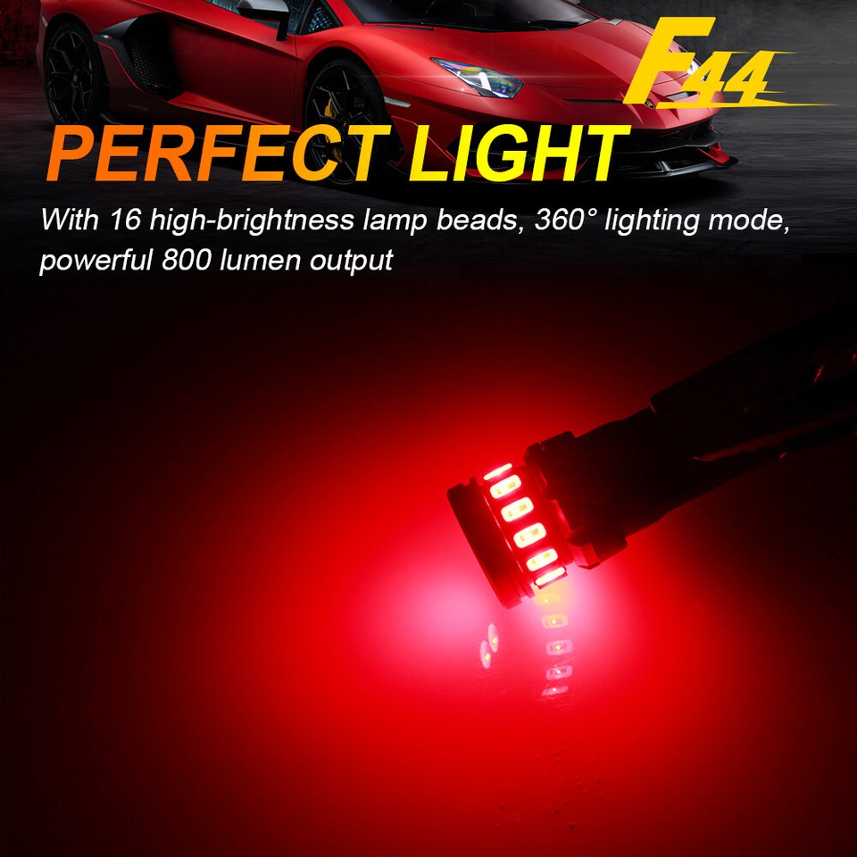 2825 168 192 194 175 2821 T10 Pure Red LED Inner Tail Light Bulbs Super ...