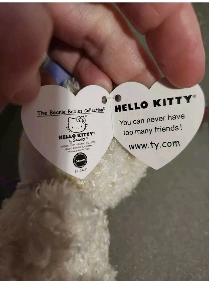 Sanrio 10" Hello Kitty Plush Ty Lamb Beanbag Plush & Aeropostle Socks ...