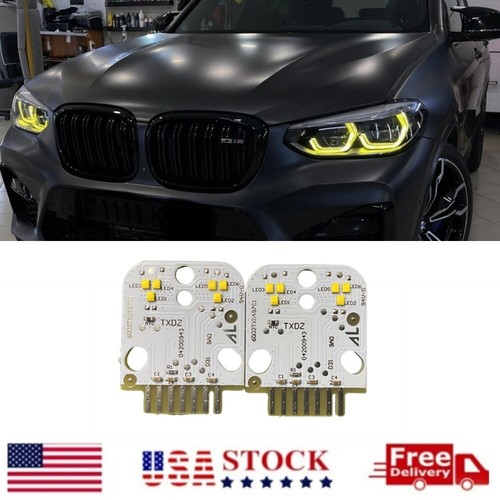 CSL Yellow Angel Eyes Boards For 2018-2021 BMW X3 X4 G01 G02 Adaptive ...