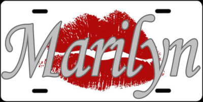 Engraved - Personalized Red Lips License Plate - Auto Tag | eBay