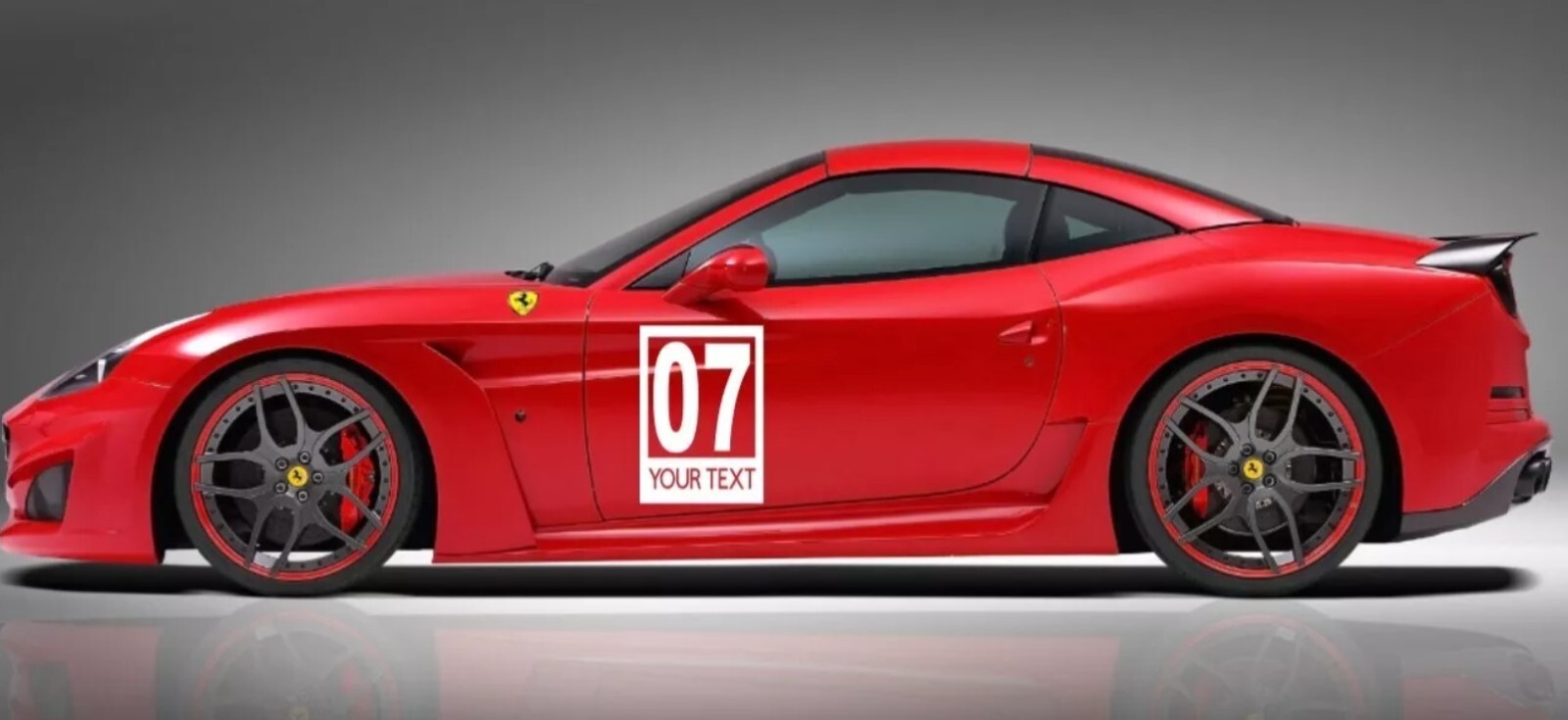 Custom Door Track Racer Race Racing Rally Sport Car Number Vinyl Decal ...